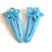Blue Baby Tatted Hair Clips, Blue Tatting Hair Clips, Blue Flower Lace ...