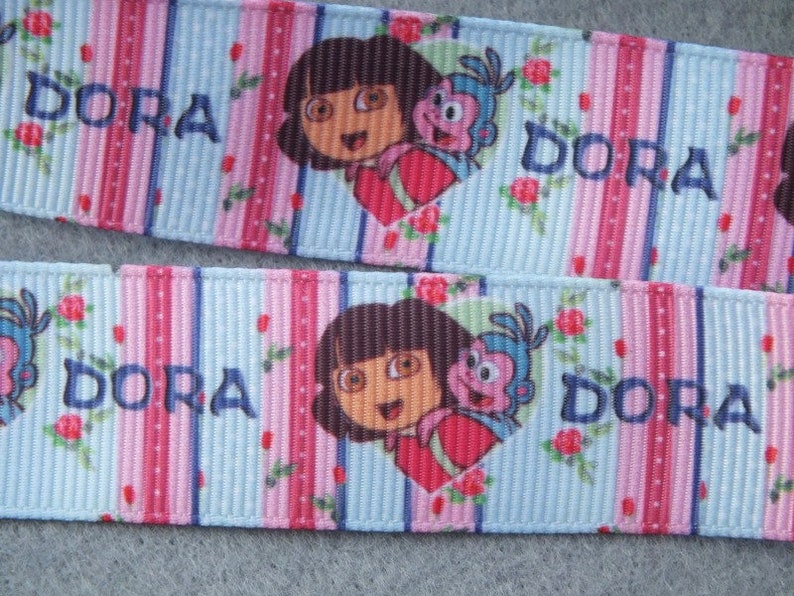 Grossgrain Ribbon Little Girl Ribbon Pink Blue Ribbon DORA - Etsy