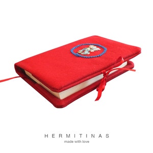 Red Fabric Book Cover Red Felt Book Cover Red Fabric Bible Cover Book ...