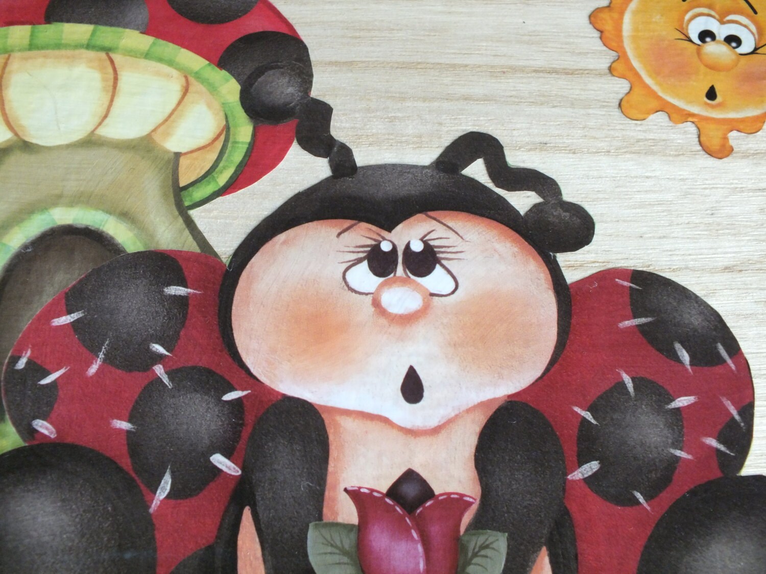 Decoupage Wooden Box Ladybug Keepsake Box Jewelry Wooden Box Lady Bug ...