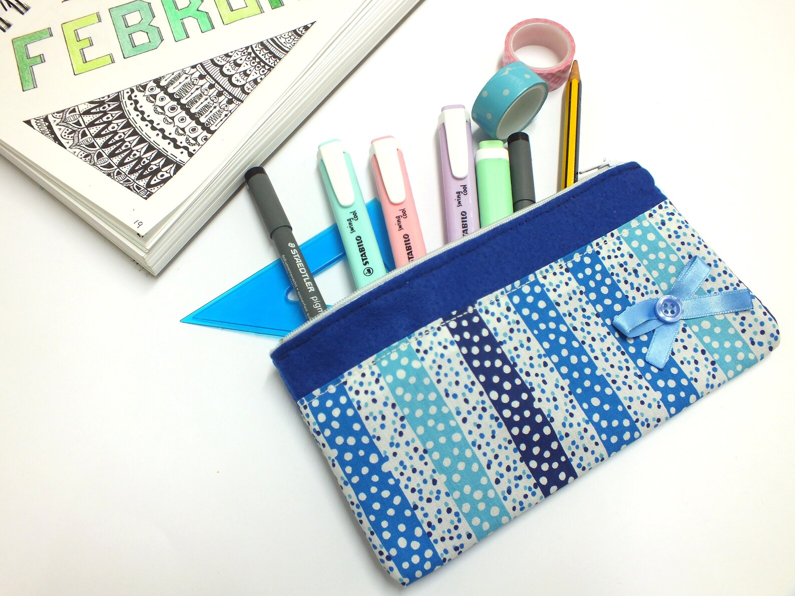 Felt Pouch Face Mask Pouch Make up Bag Zipper Pouch School - Etsy