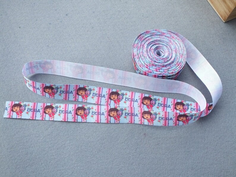 Grossgrain Ribbon Little Girl Ribbon Pink Blue Ribbon DORA - Etsy