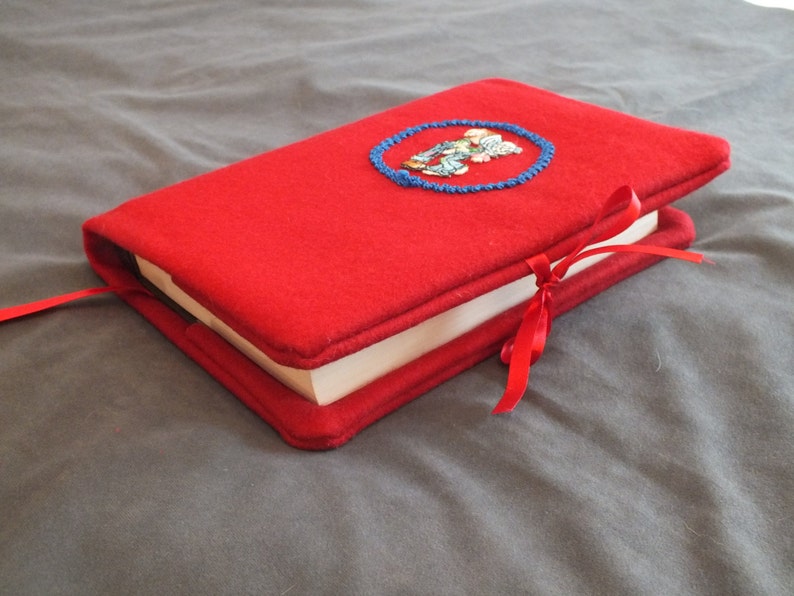 Red Fabric Book Cover Red Felt Book Cover Red Fabric Bible Cover Book ...