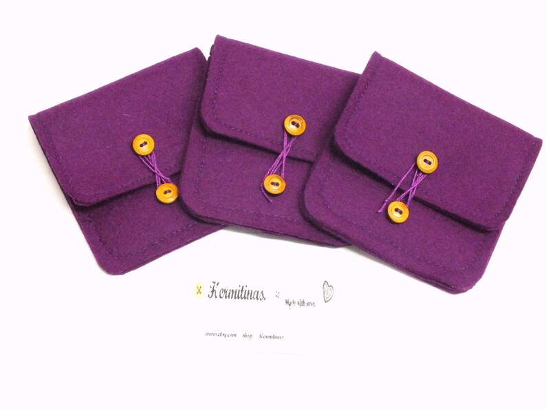 Eggplant Felt Jewelry Pouch, Eggplant Felt Pouch, Small Pouch for ...
