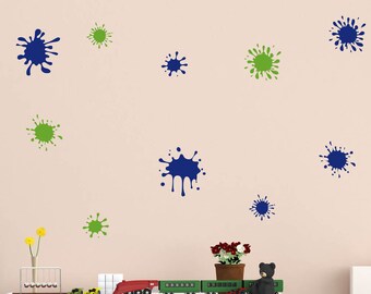 Paint Splatter Wall Decal - Etsy