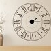 Roman Numeral Clock Clock Vinyl Decal Wall Clock Decal Wall | Etsy