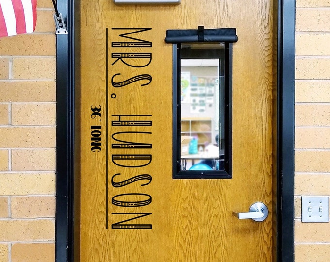 Teacher Name, Teacher Decal, Classroom Decor, Vinyl Wall Decal ...