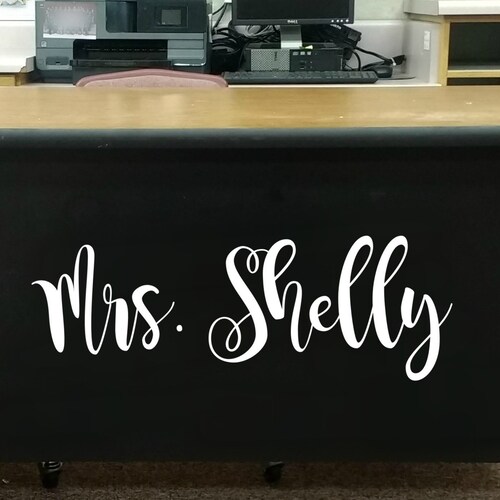 Teacher Name Teacher Desk Decal Classroom Decor Vinyl Wall - Etsy