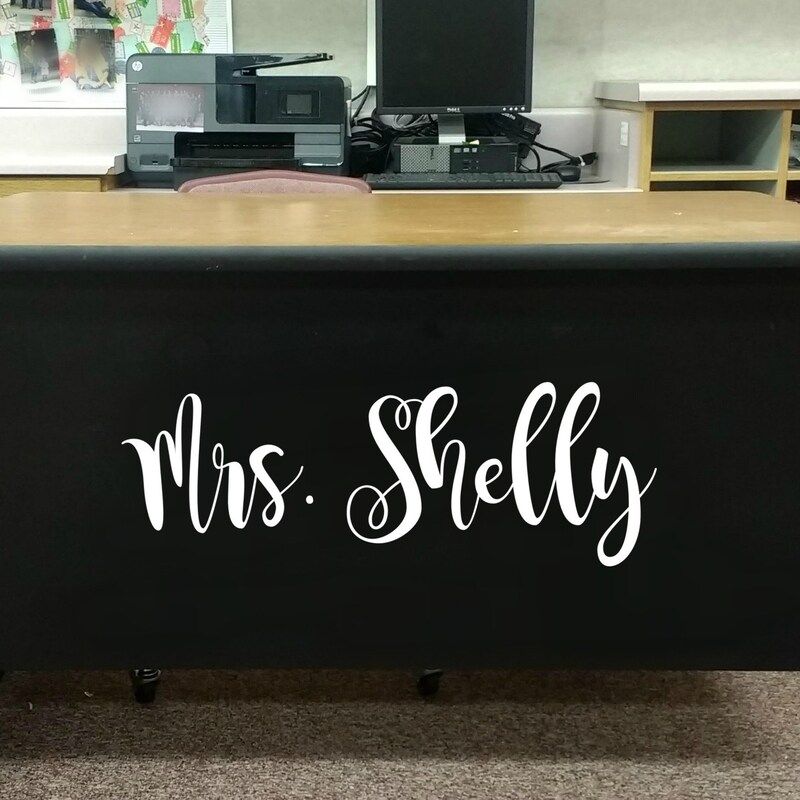 Teacher Desk Decal - Etsy