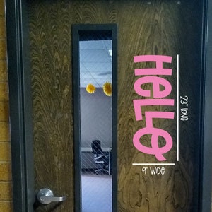Hello Classroom, Teacher Door Decal, Classroom Decor, Vinyl Wall Decal ...