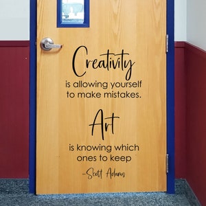 Creativity is Allowing Yourself to Make Mistakes Art Teacher - Etsy