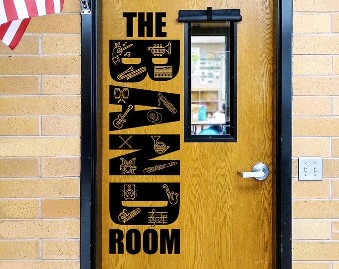 The Band Room, Teacher Decal, School Classroom, Vinyl Wall Decal ...