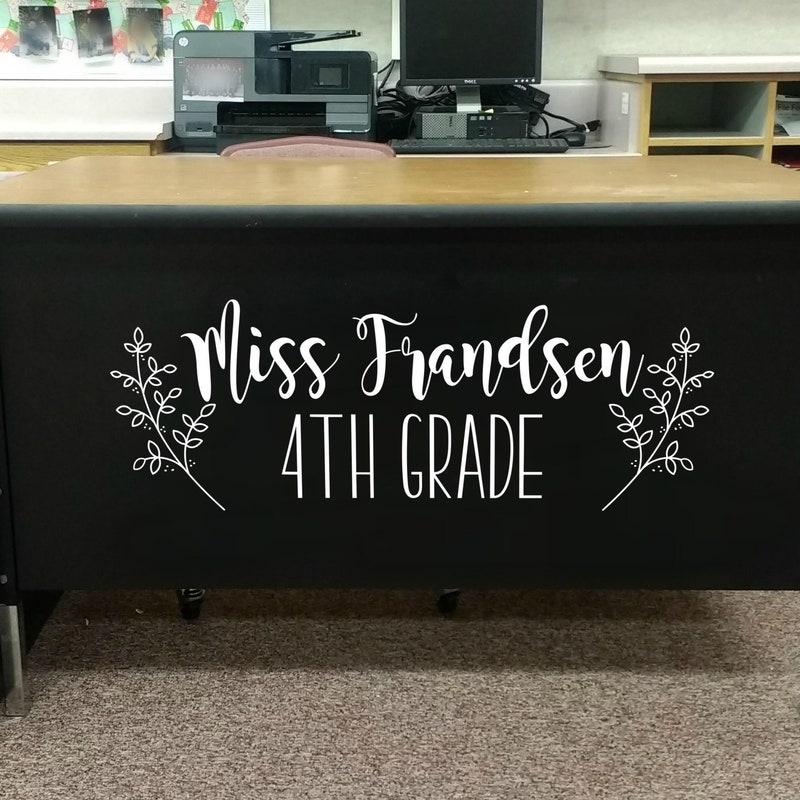 Teacher Desk Decal - Etsy