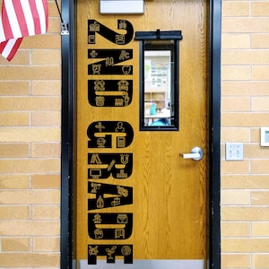 2nd Grade Classroom Door Vinyl Decal | Large Teacher Door Sign | School ...