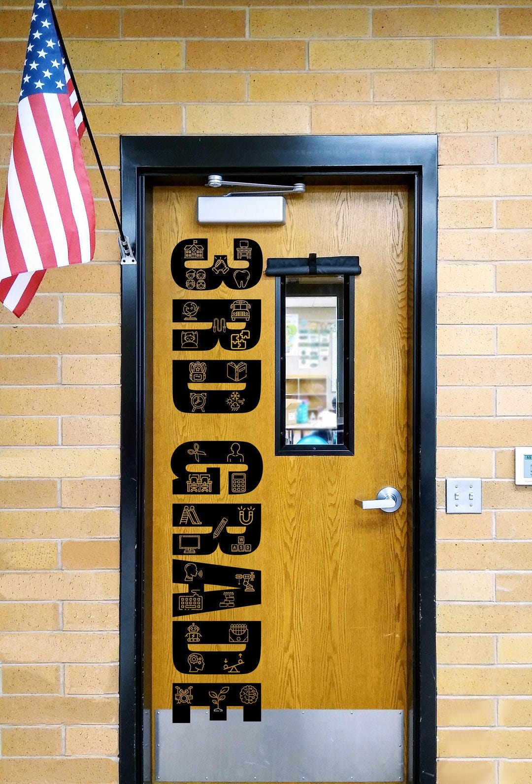 3rd Grade Classroom Door Vinyl Decal | Large Teacher Door Sign | School ...