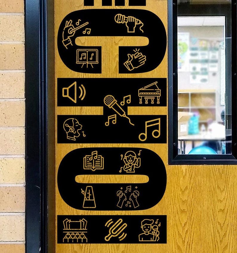 Choir Room Door Decal | Vinyl Classroom Sign for Teachers | Music ...