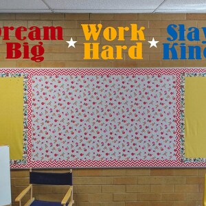 Dream Big, Work Hard, Stay Kind, Inspirational Quote, Classroom Decal ...