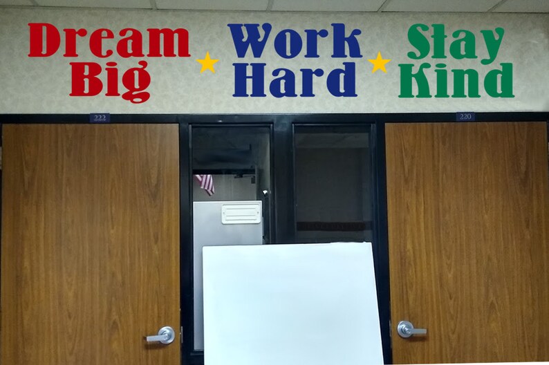 Dream Big Work Hard Stay Kind Inspirational Quote | Etsy