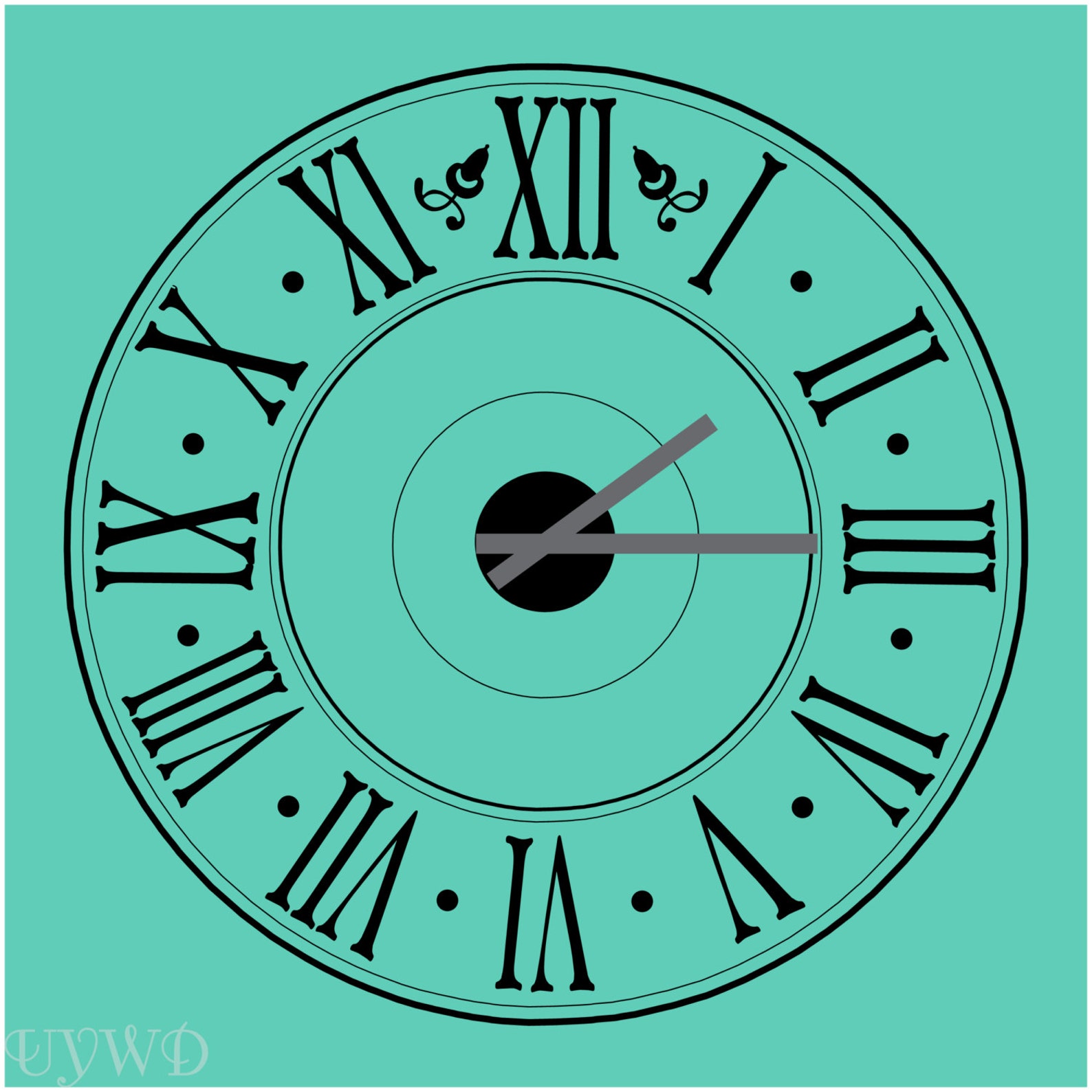 Roman Numeral Clock Clock Vinyl Decal Wall Clock Decal Wall | Etsy