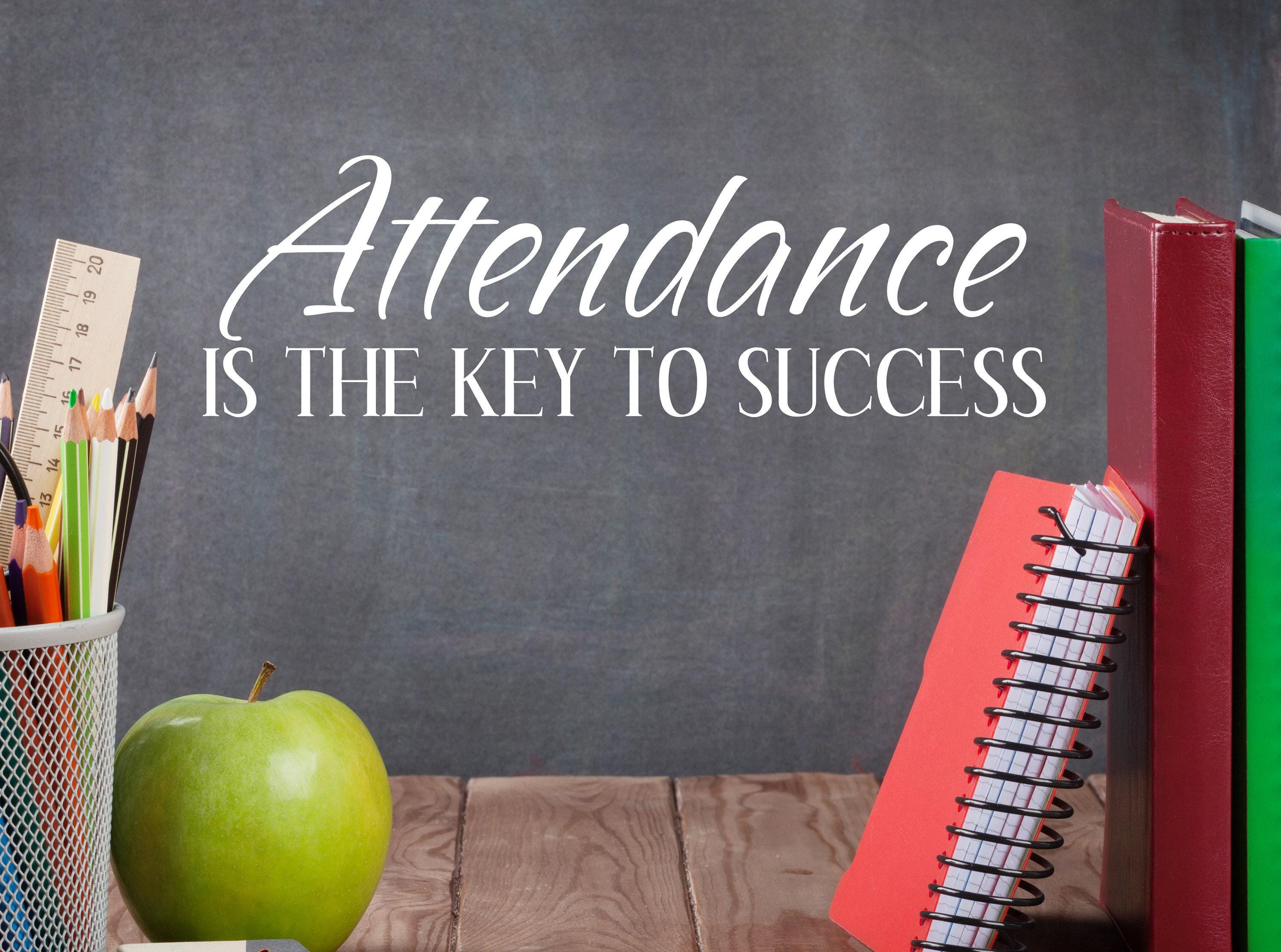 Attendance is the Key to Success, Classroom Decal, Teacher Decal ...