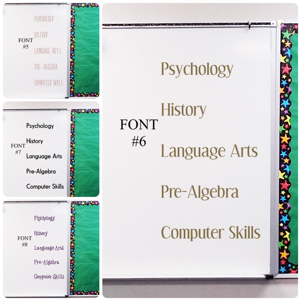 School Subjects Decal Teacher Decal Classroom Decor | Etsy