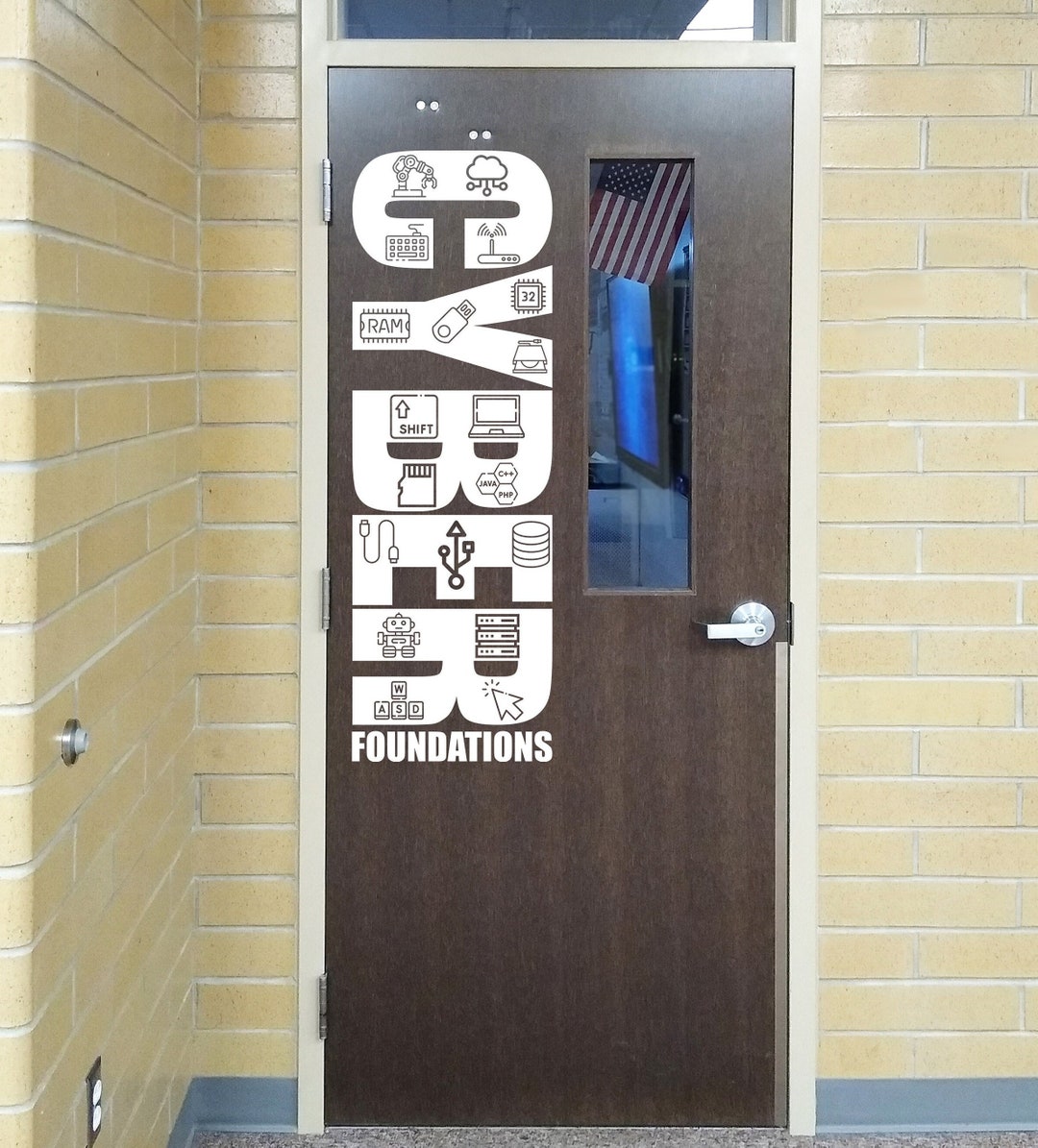 Cyber Foundations, Computer Teacher Decal, School Classroom, Computer ...