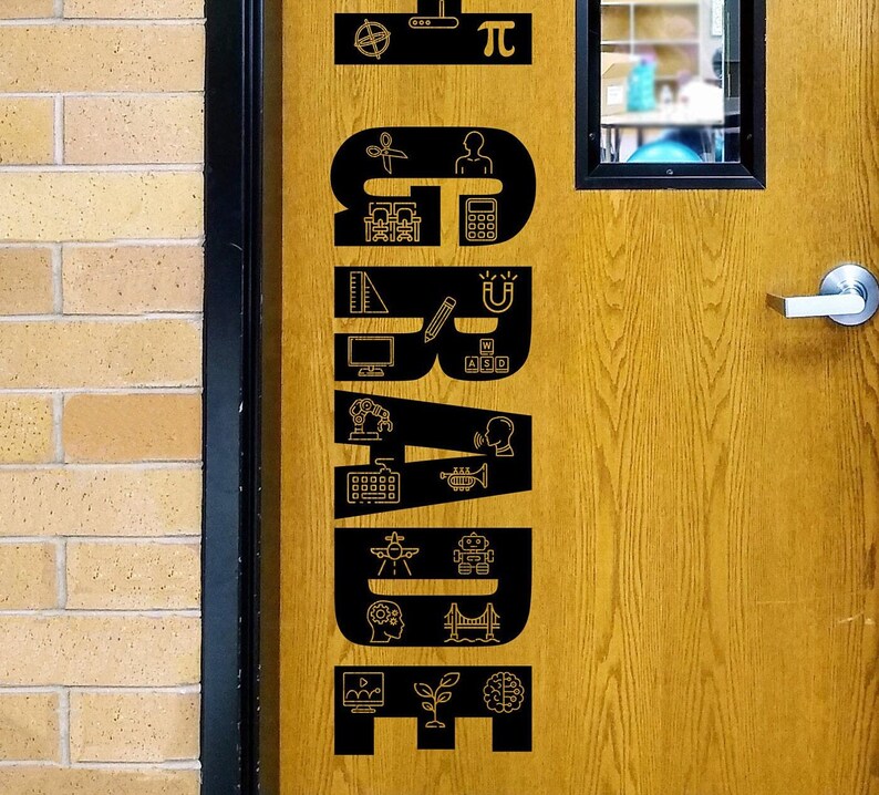 5th Grade Classroom Door Vinyl Decal | Large Teacher Door Sign | School ...