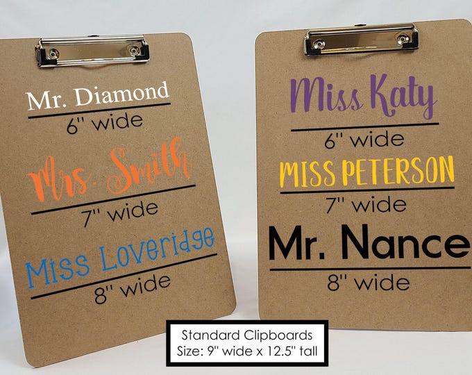 Clipboard Names, Back to School, Teacher Clipboards, Classroom Teacher ...