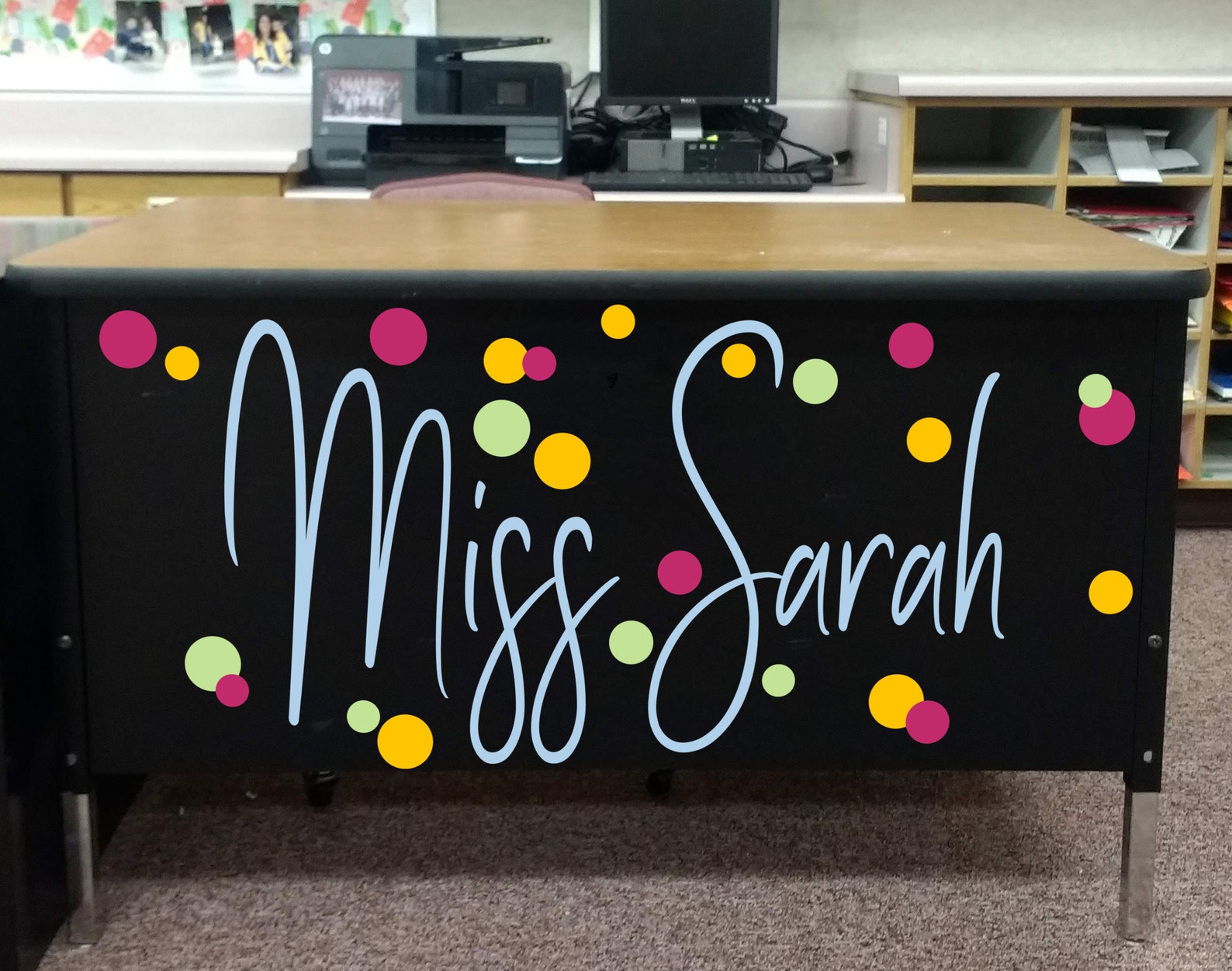 Teacher Name Teacher Desk Decal Classroom Decor Vinyl Wall | Etsy