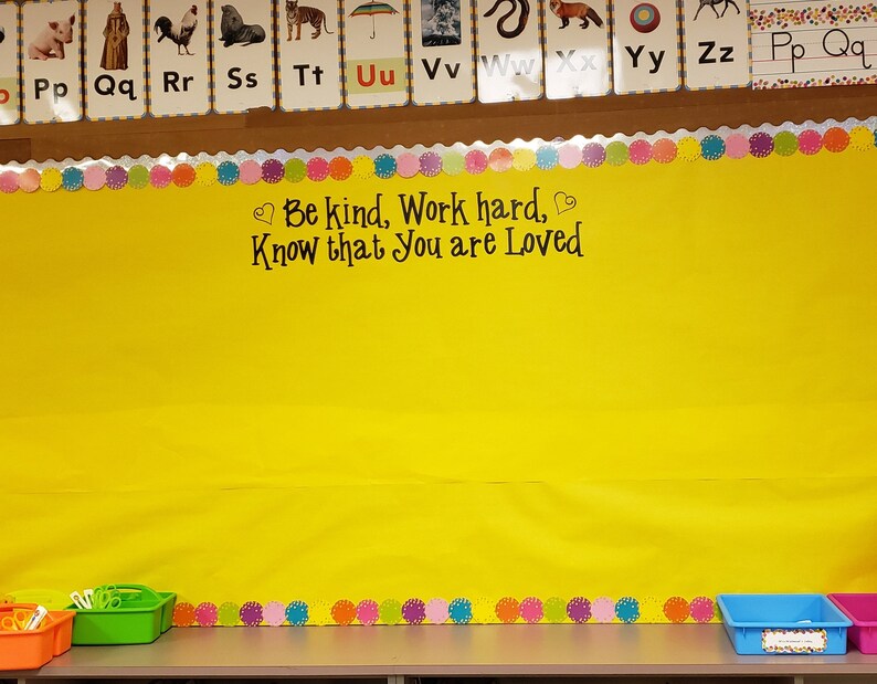 Be kind work hard know that you are loved inspirational | Etsy