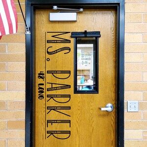 Teacher Name, Teacher Decal, Classroom Decor, Vinyl Wall Decal ...