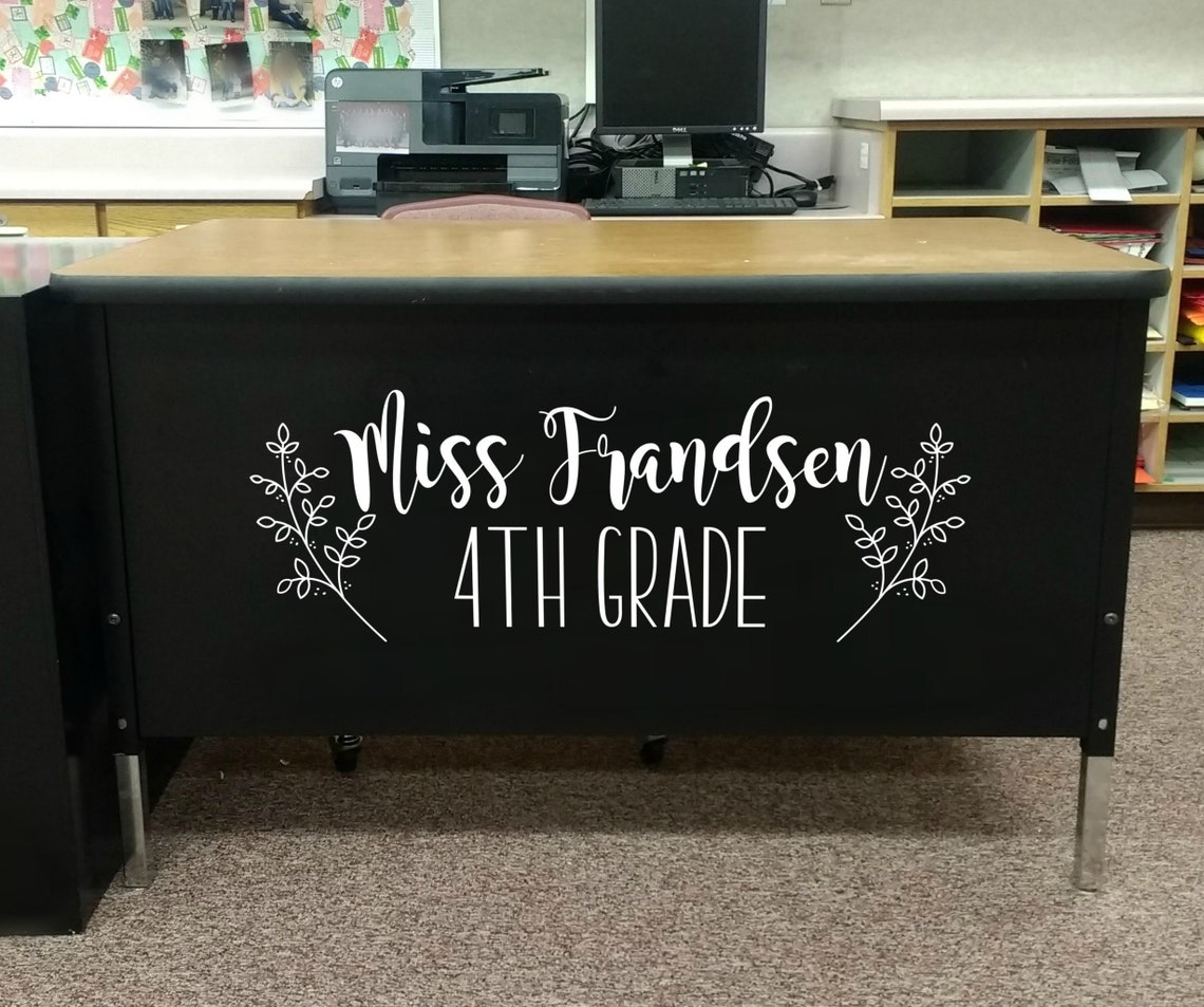 Teacher Name Teacher Desk Decal Classroom Decor Vinyl Wall | Etsy
