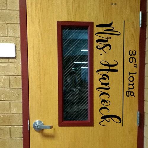 Teacher Name Teacher Decal Classroom Decor Vinyl Wall | Etsy