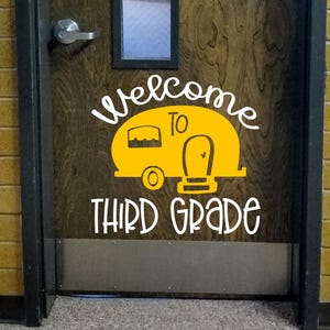 Welcome To, Third Grade, Teacher Decal, Classroom Decor, Vinyl Wall ...