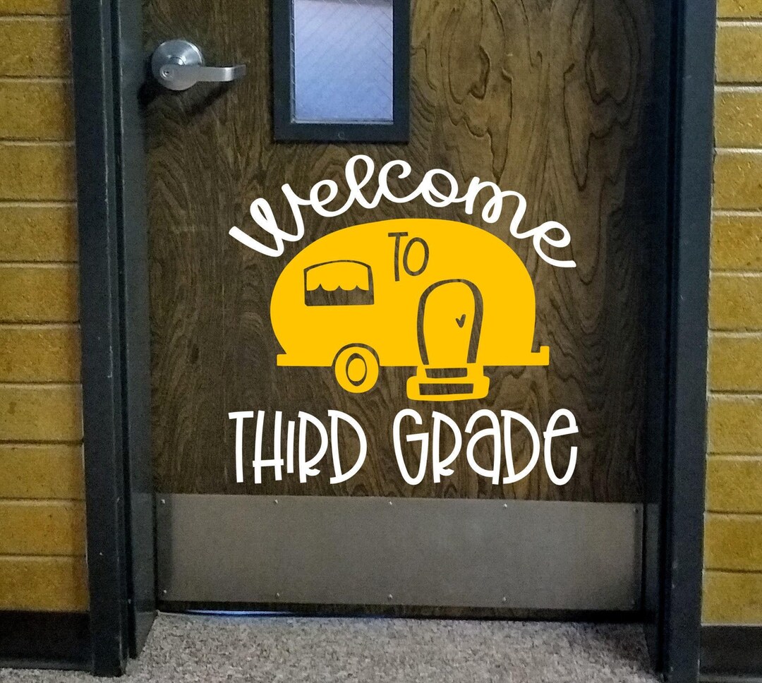 Welcome To, Third Grade, Teacher Decal, Classroom Decor, Vinyl Wall ...