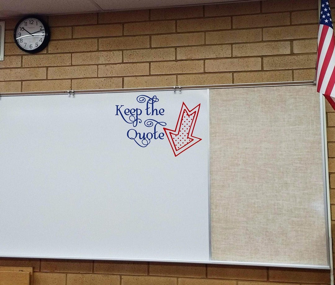 Keep the Quote, Teacher Decal, Classroom Decor, Vinyl Wall Decal ...