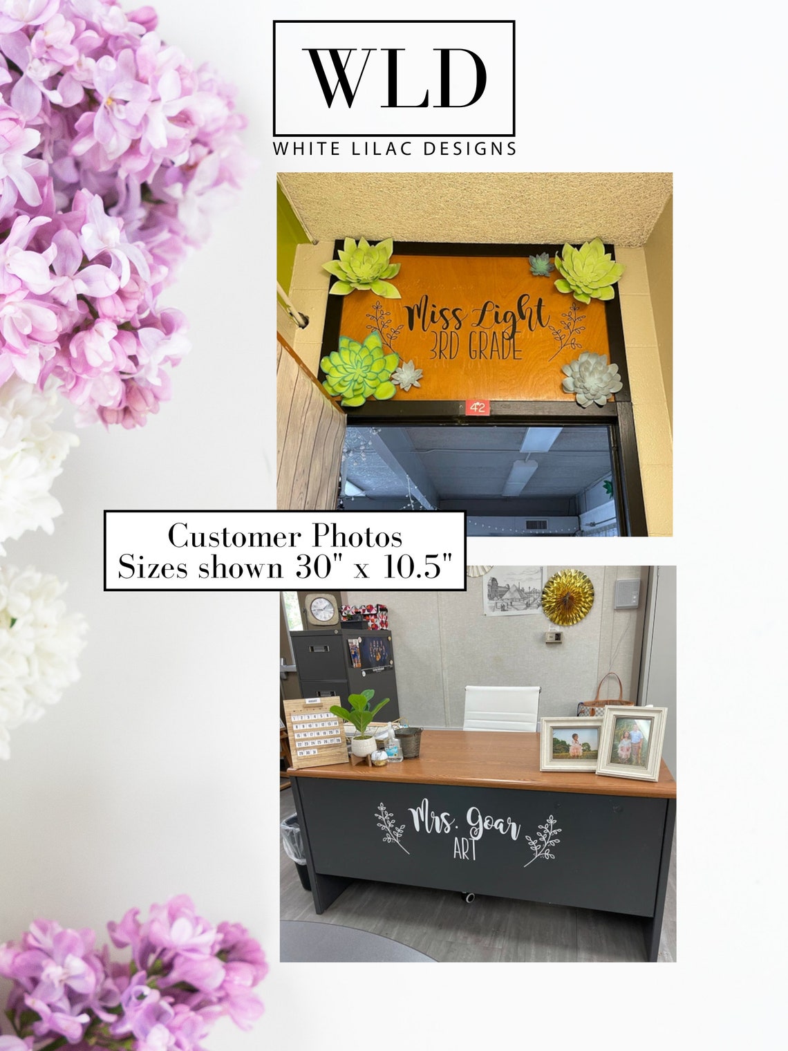 Teacher Name Teacher Desk Decal Classroom Decor Vinyl Wall | Etsy