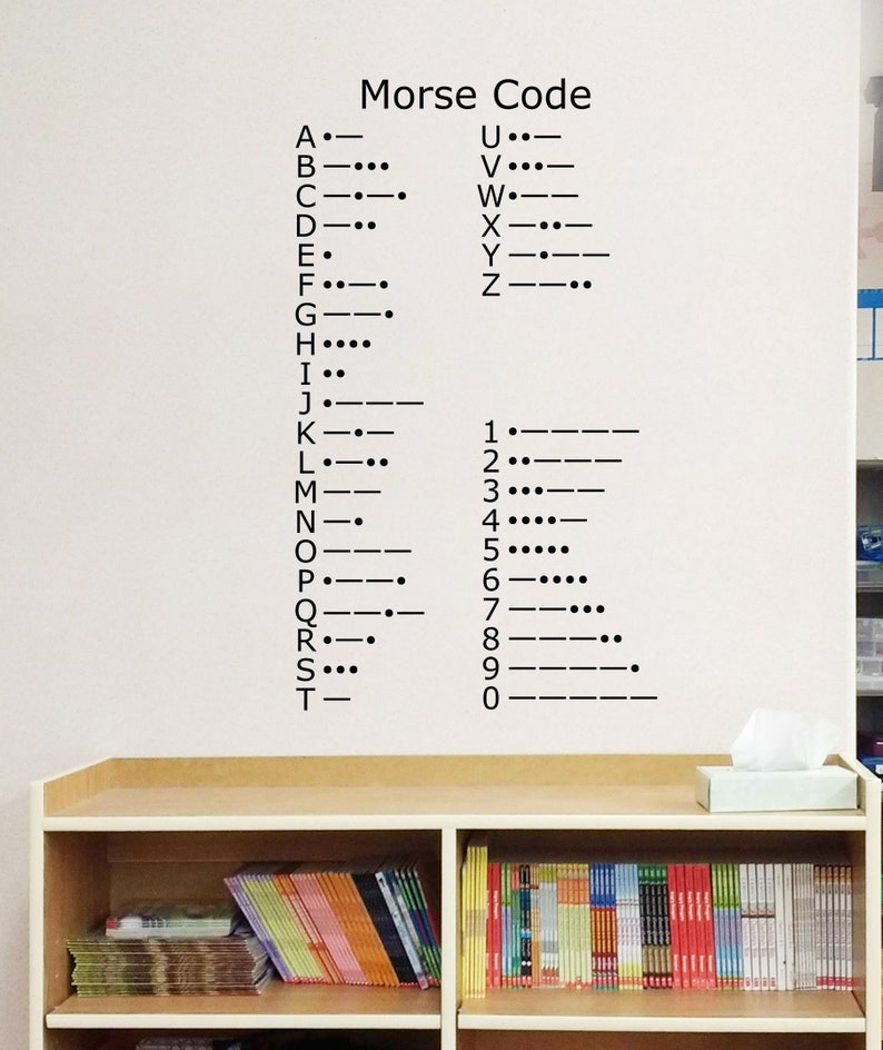 Morse Code Teacher Decal School Classroom Vinyl Wall Decal - Etsy
