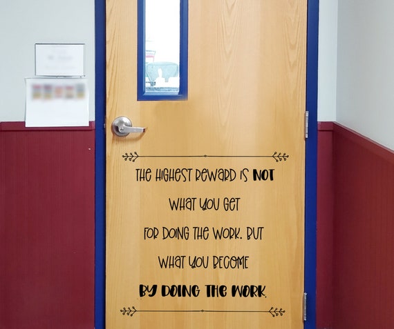 The Highest Reward Growth Mindset Do the Work School Quote | Etsy