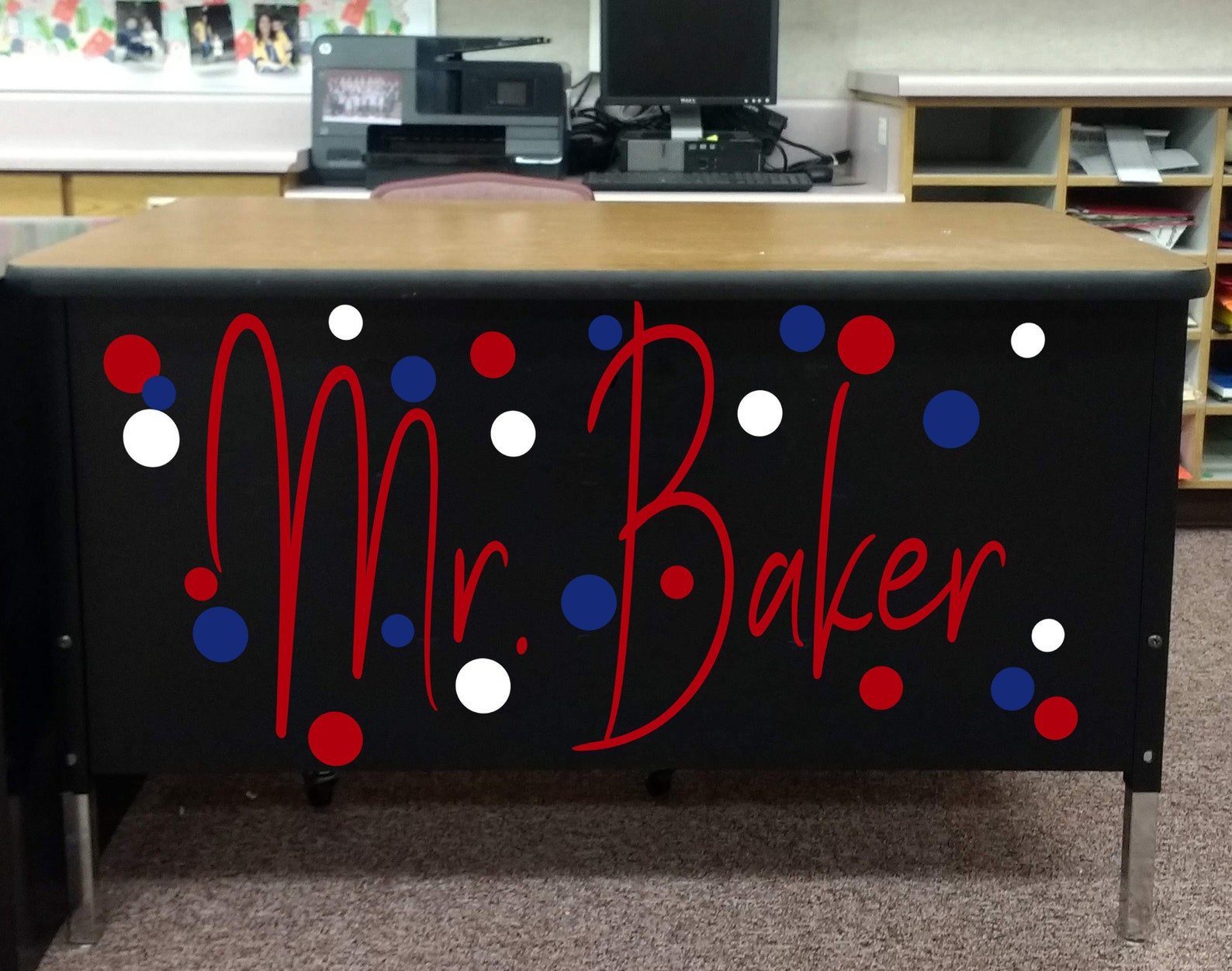 Teacher Name Teacher Desk Decal Classroom Decor Vinyl Wall - Etsy
