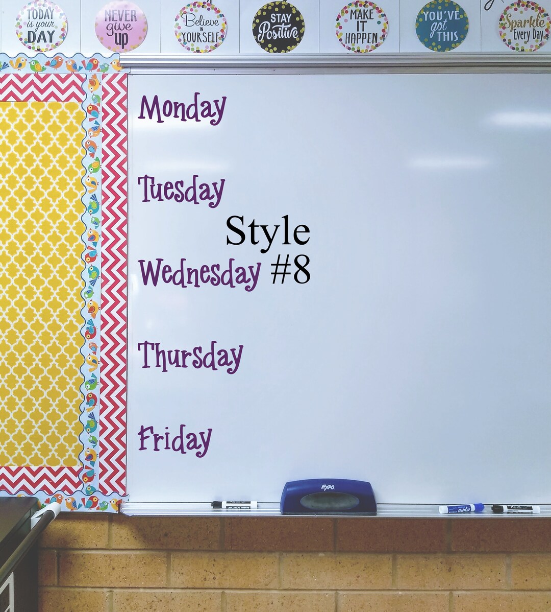 School Calendar Decal, Teacher Decal, Classroom Decor, Classroom Wall ...