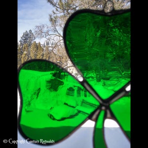 IRISH SHAMROCK St. Patrick's Day Stained Glass Handmade Crystals ...