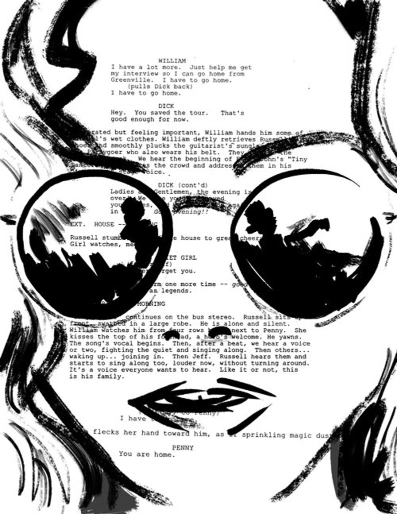 Almost Famous Screenplay Portrait - Etsy