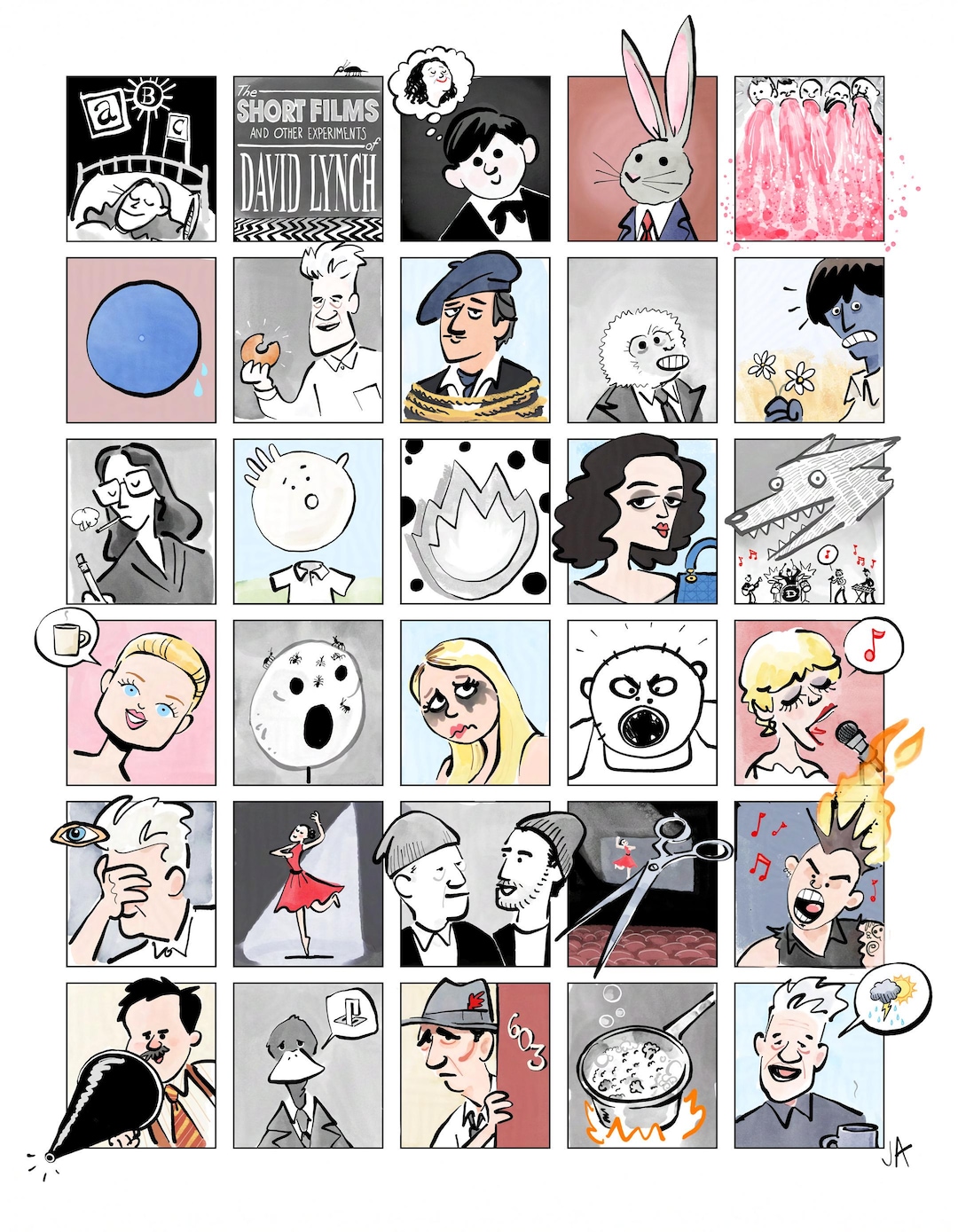 David Lynch Short Films Illustration - Etsy