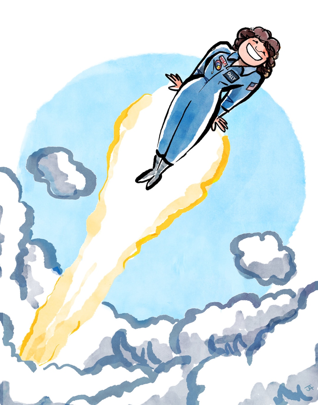 Sally Ride Print - Etsy