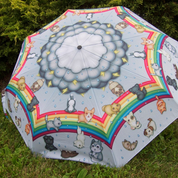 Cat and Umbrella - Etsy