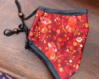 Red Panda Face Mask - Etsy