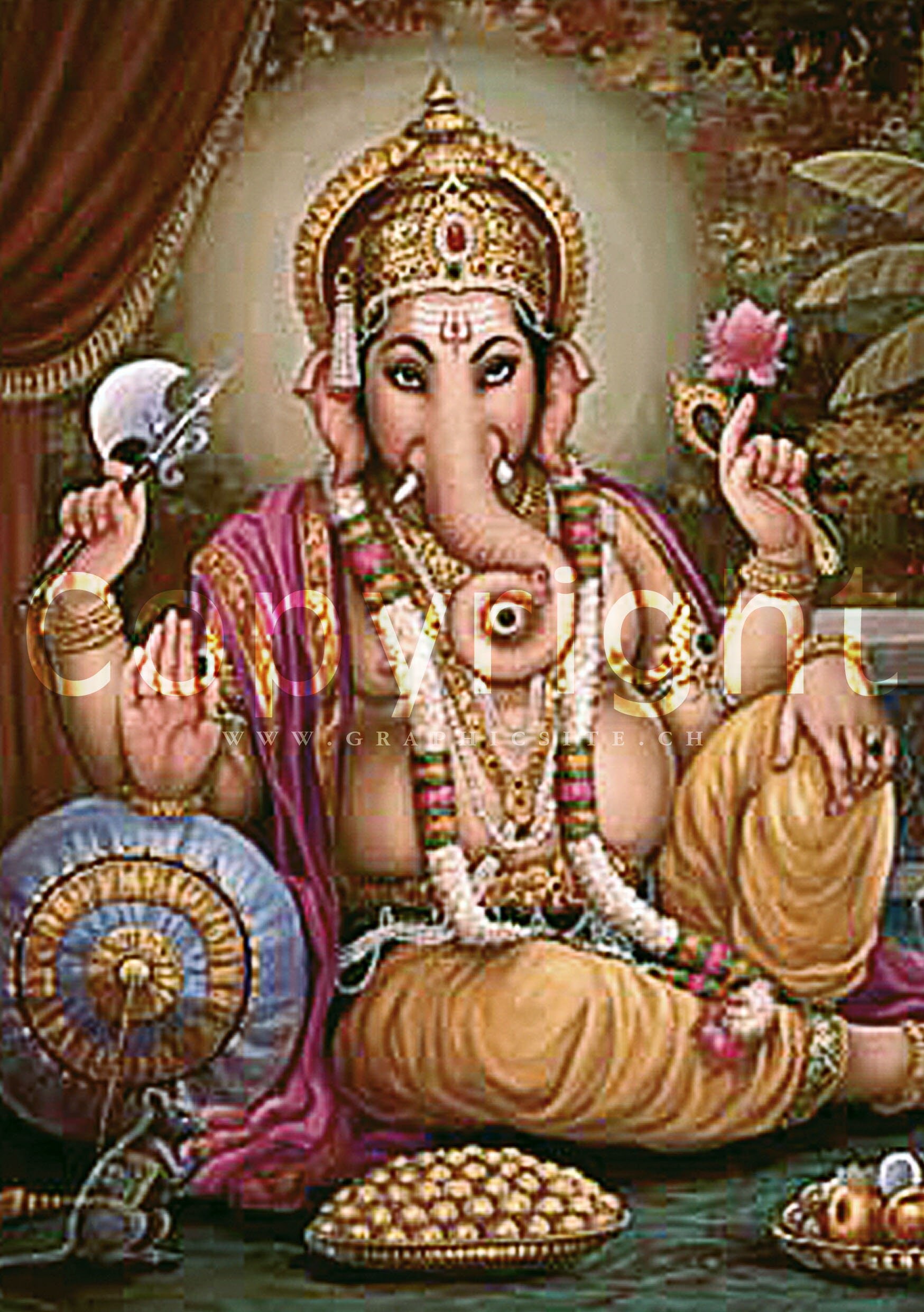 Indian Gods Ganesha - Digital File, .jpg, A5, Instant Download - Etsy