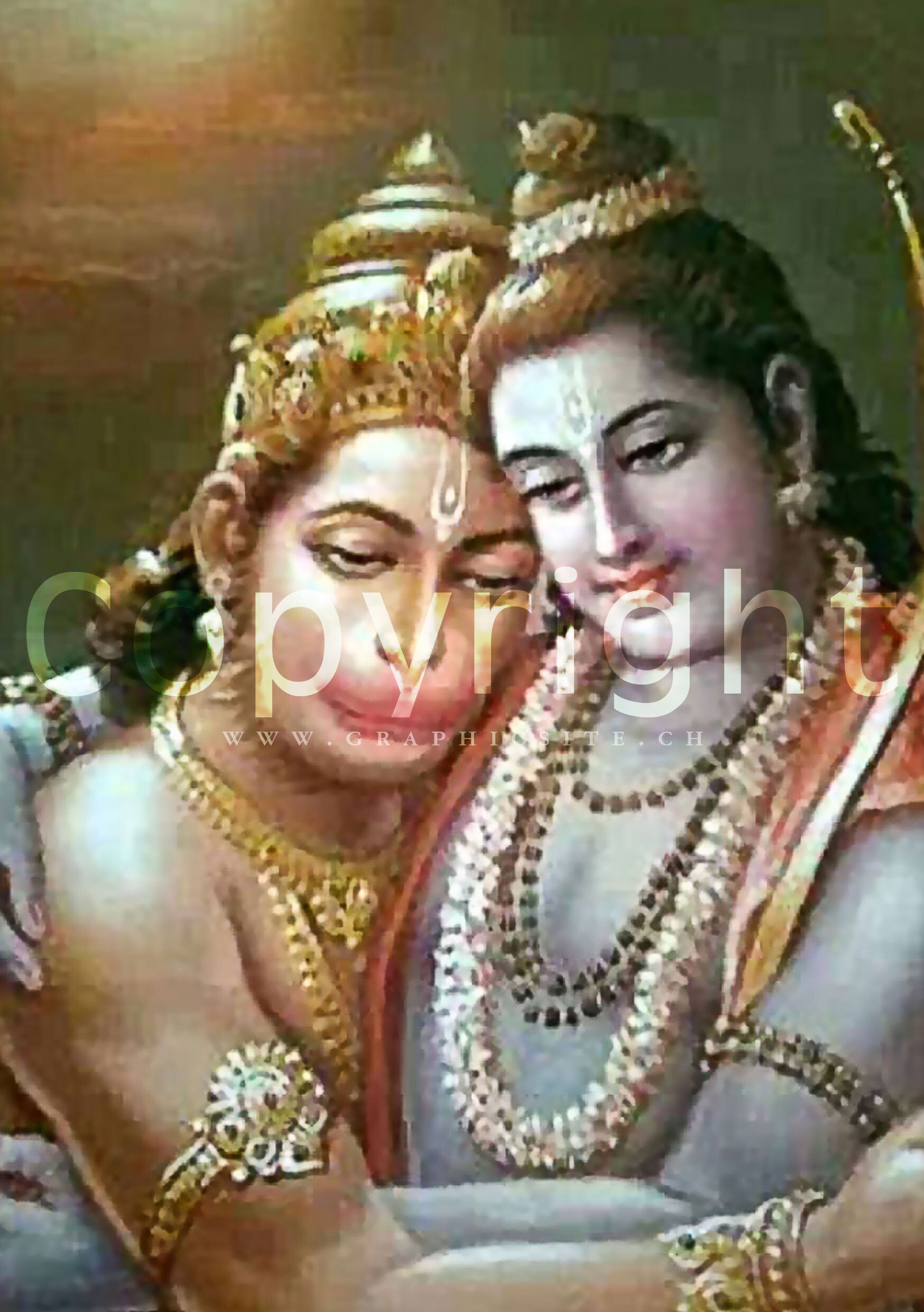 Lord Shiva & Hanuman A5 Image, Hi-res, Digital Print, Download - Etsy