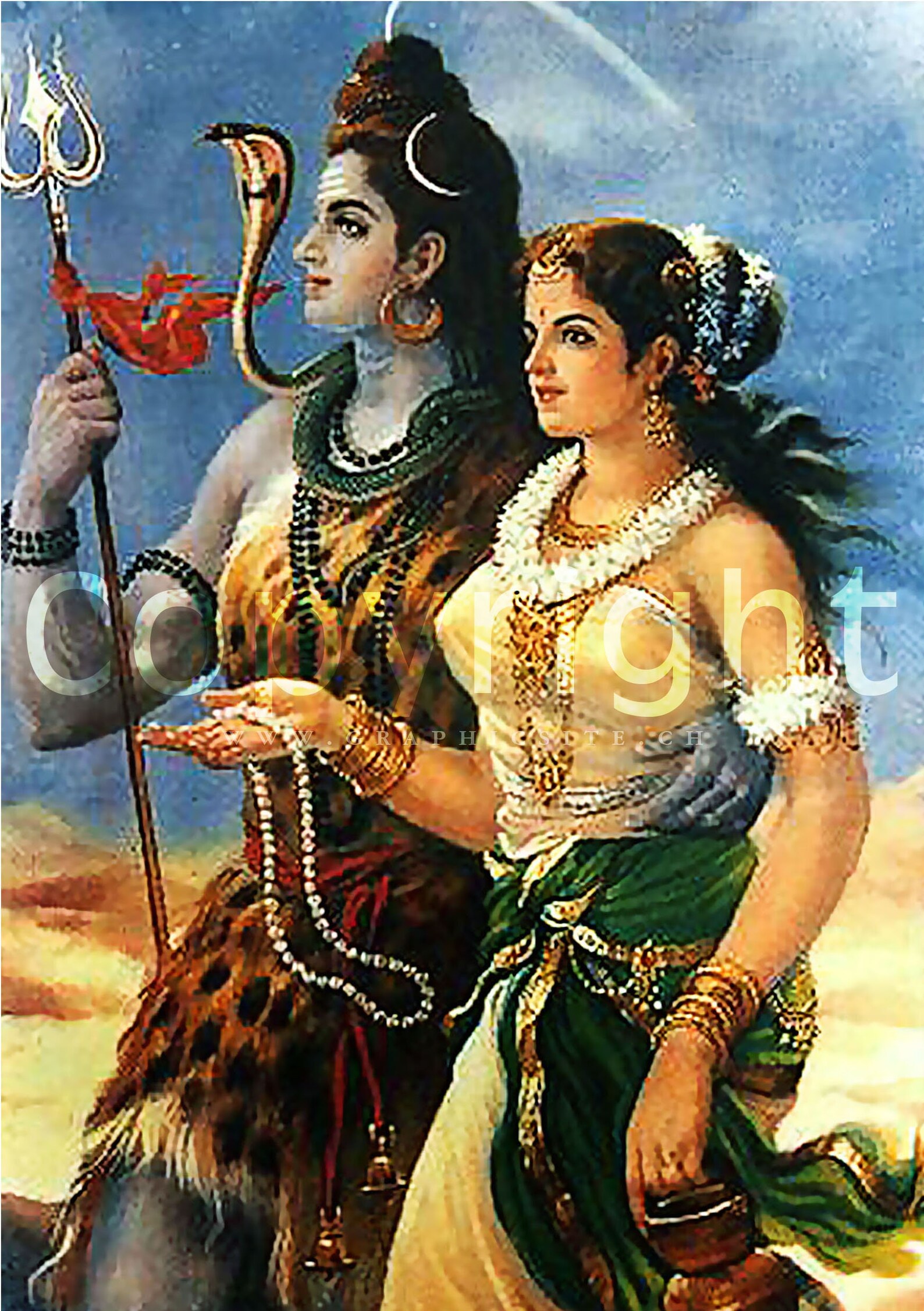 Lord Shiva & Parvati - A5 Image, Digital Print, Instant Download - Etsy